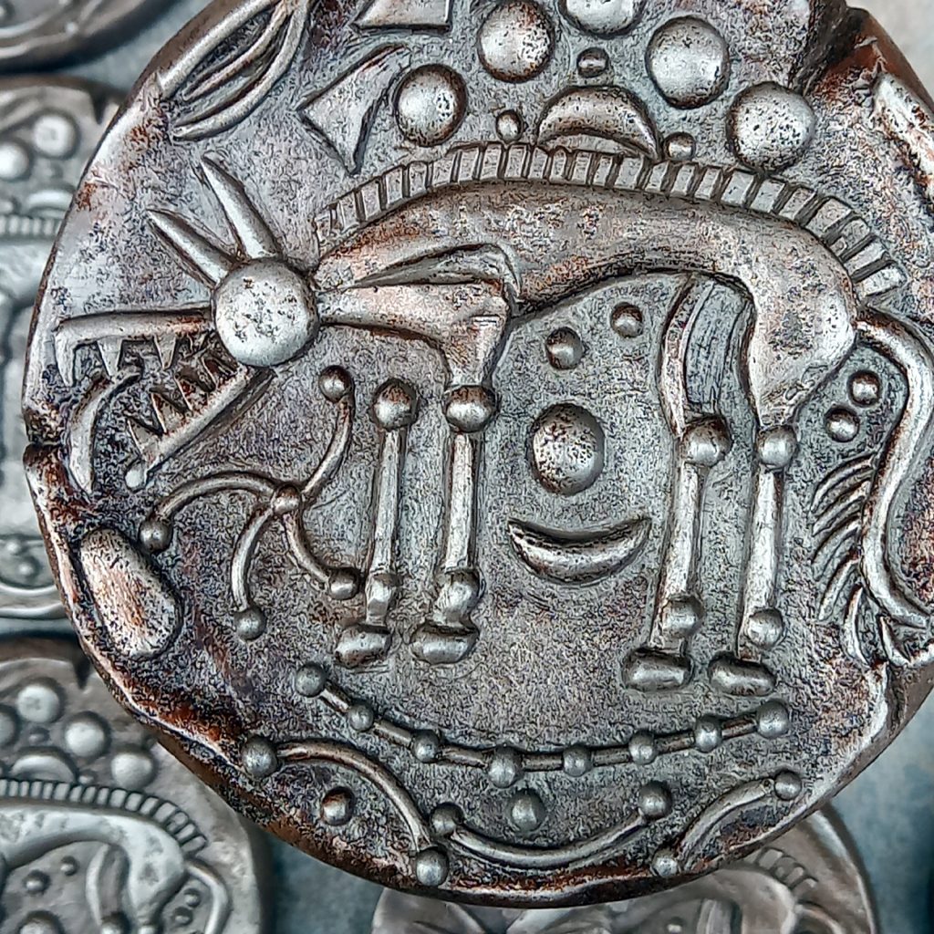 Iceni Wolf Coin Plaque (Metal Finish) - History Bonkers.