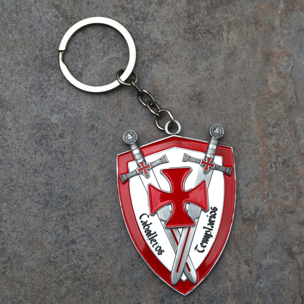 Templar Keyring Shield and Cross Swords - History Bonkers.